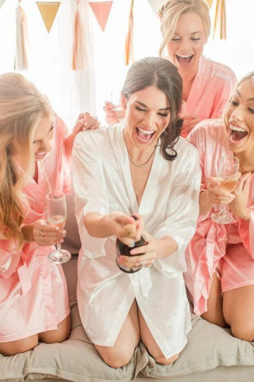 Personalized Bridal Robe, Bridesmaid Robe, Wedding Satin Robe, Custom ...