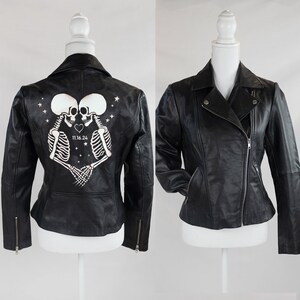 Custom Leather Jacket Embroidery, Tailored Embroidered Leather Jacket ...