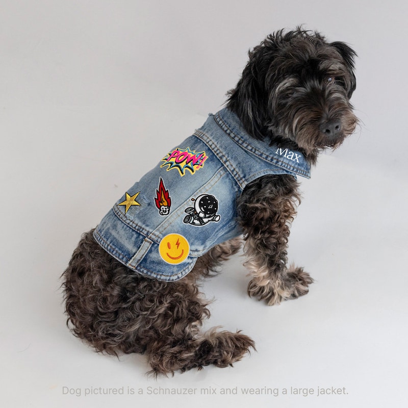 Dogs Jean Jackets - Etsy
