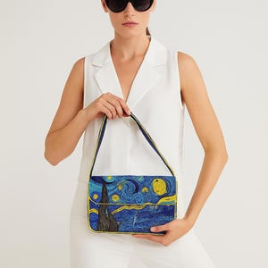 Starry Night Beaded Bag, Van Gogh Shoulder Purse, Beaded Starry Sky Bag ...