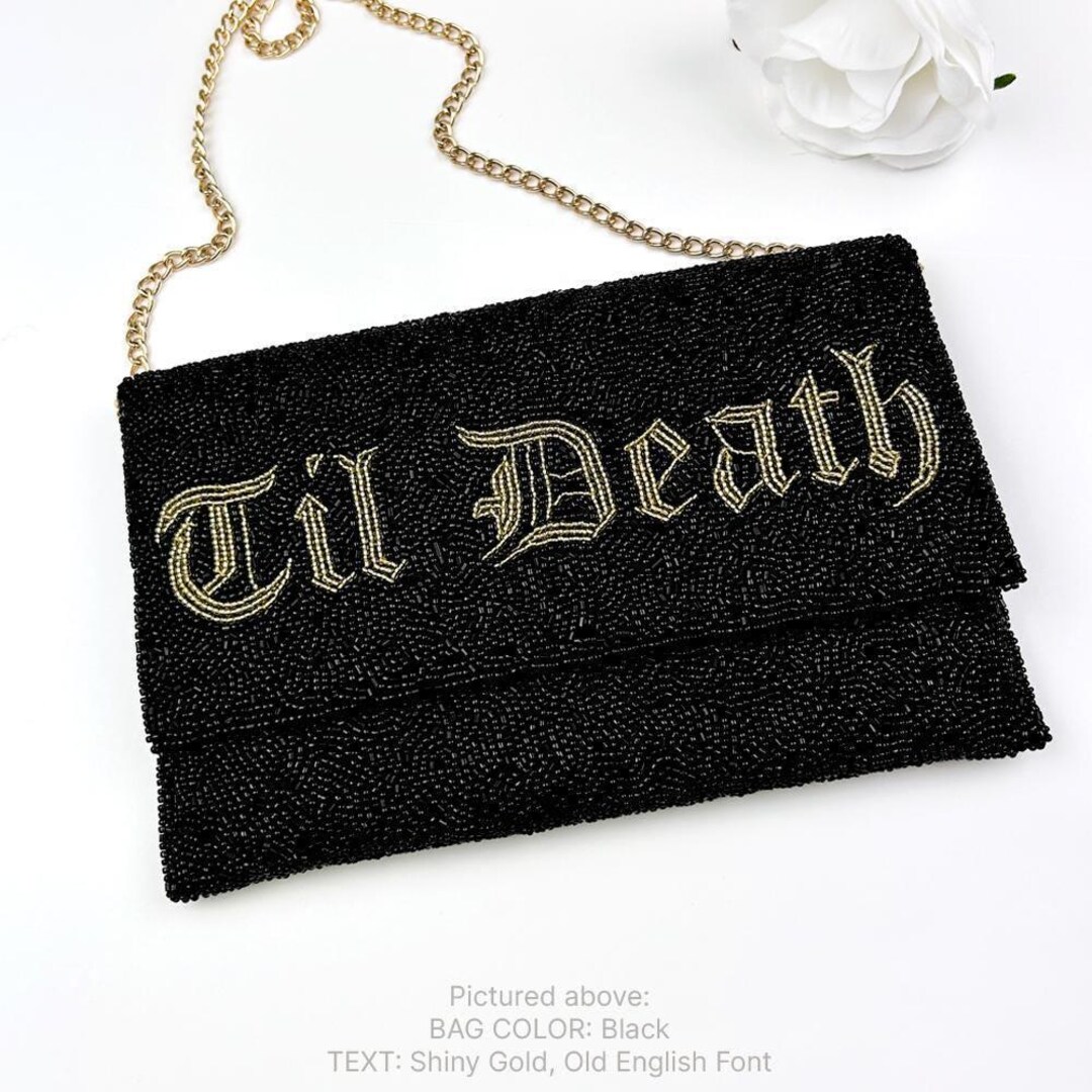 Personalized Til Death Clutch Purse, Custom Til Death Clutch Bag ...
