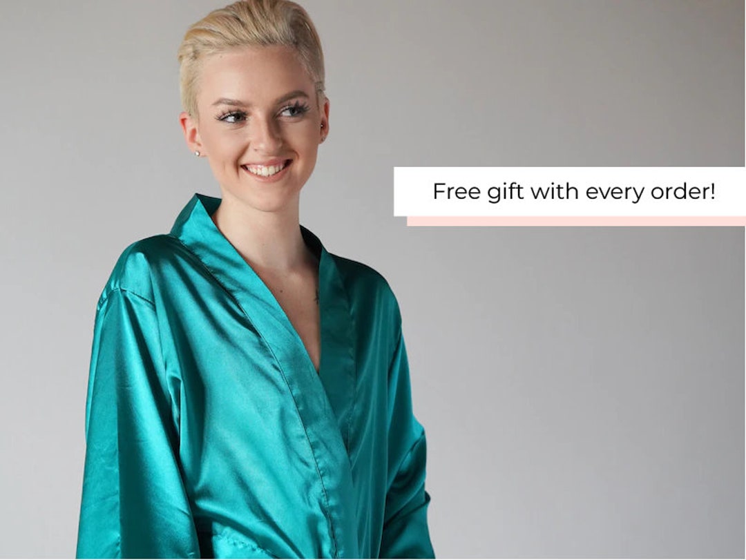 Teal Robe Teal Bridesmaid Robe Teal Wedding Teal Wedding Robes Teal ...