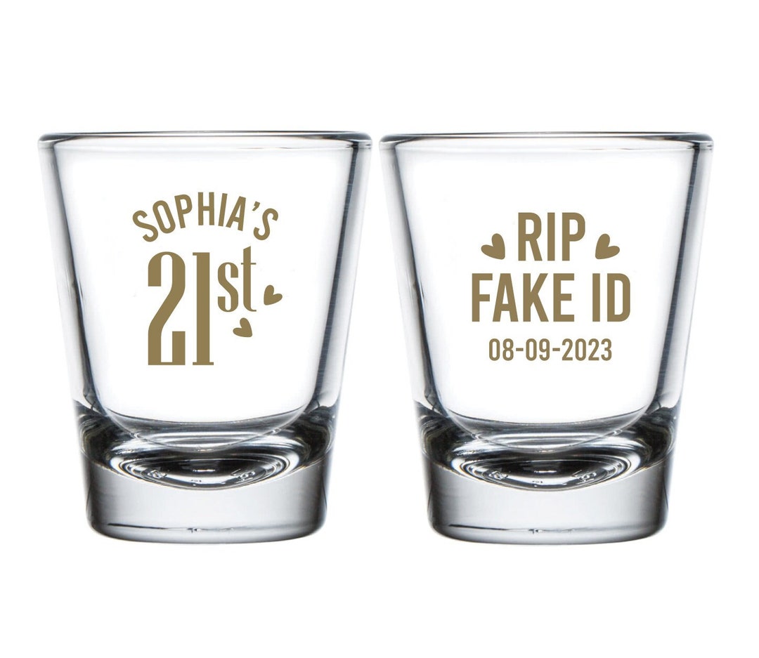 Celebrating 21st Birthday Shot Glasses, 21st Birthday Shot Glass Favors ...