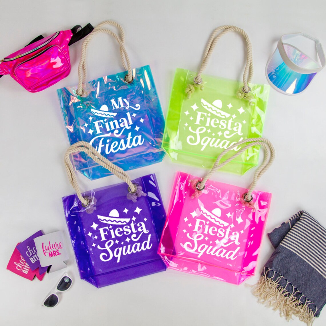 Bridesmaid Tote, Customized Bachelorette Tote Bags, My Final Fiesta ...
