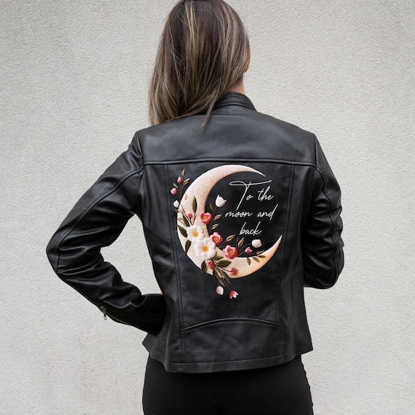 Moon Leather Jacket - Etsy