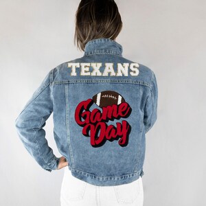 Custom Game Day Denim Jacket Gift, Personalized Denim Jacket for Kids ...