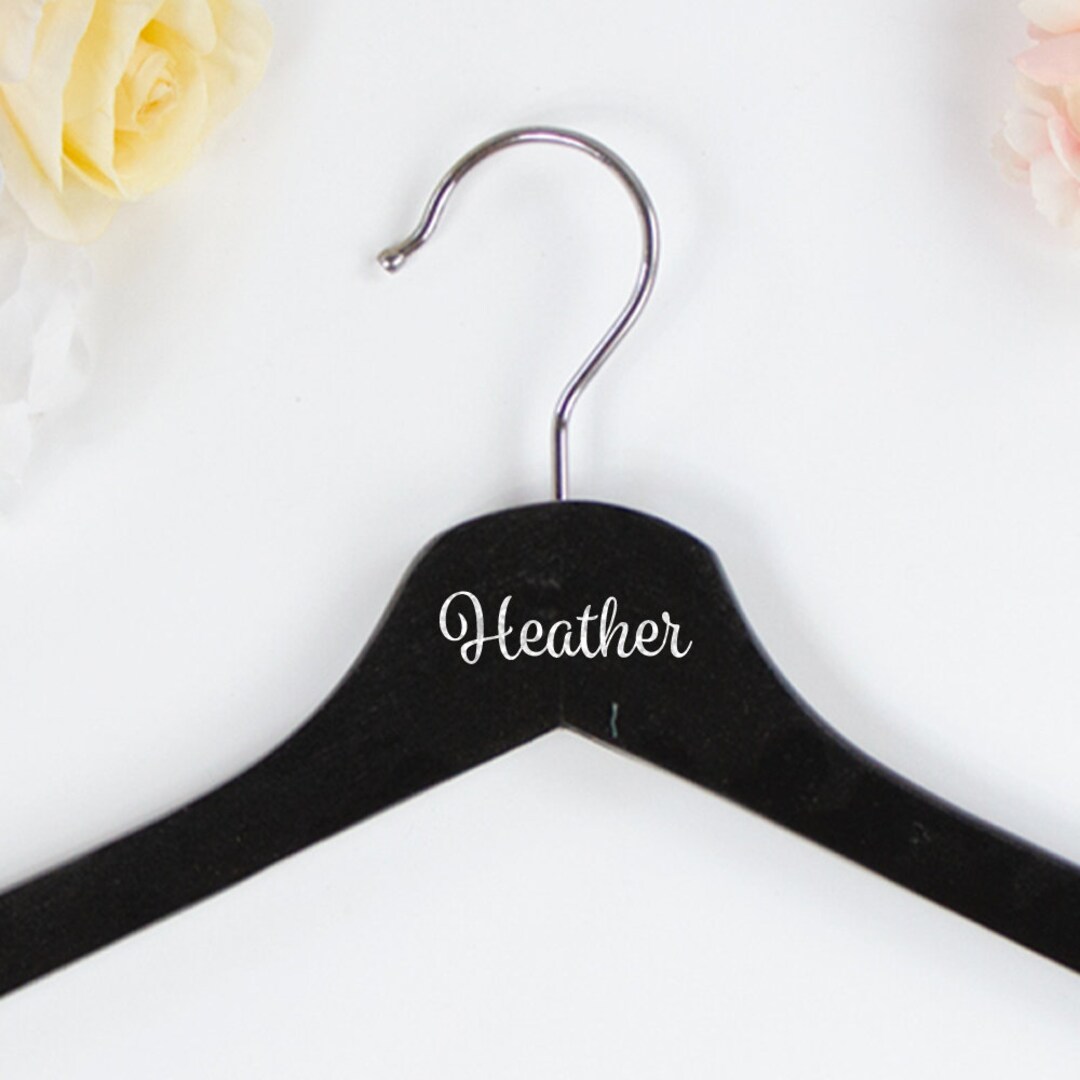 Custom Name Wooden Hangers, Custom Wedding Hangers, Personalized ...
