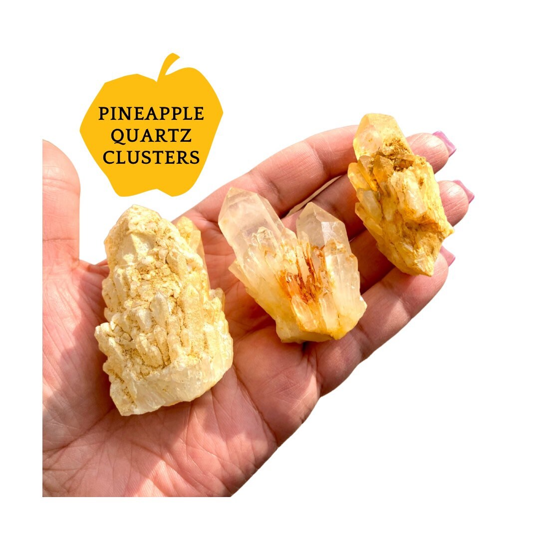 Pineapple Quartz, Crystal Clusters, Candle Quartz Crystal, Pineapple ...