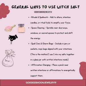 Ritual Salt, Witches Salt, Colorful Hand-blended Witch Salt With Ritual Herbs, Ritual Salts in ...