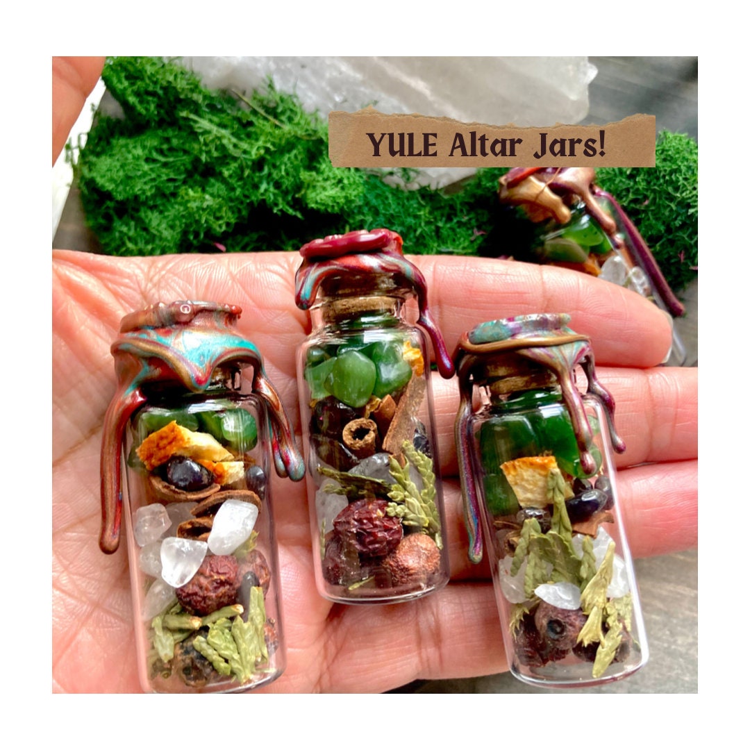 YULE Altar Jars Sabbat Offering Sabbats Witch Tools Spell Jars Wicca ...