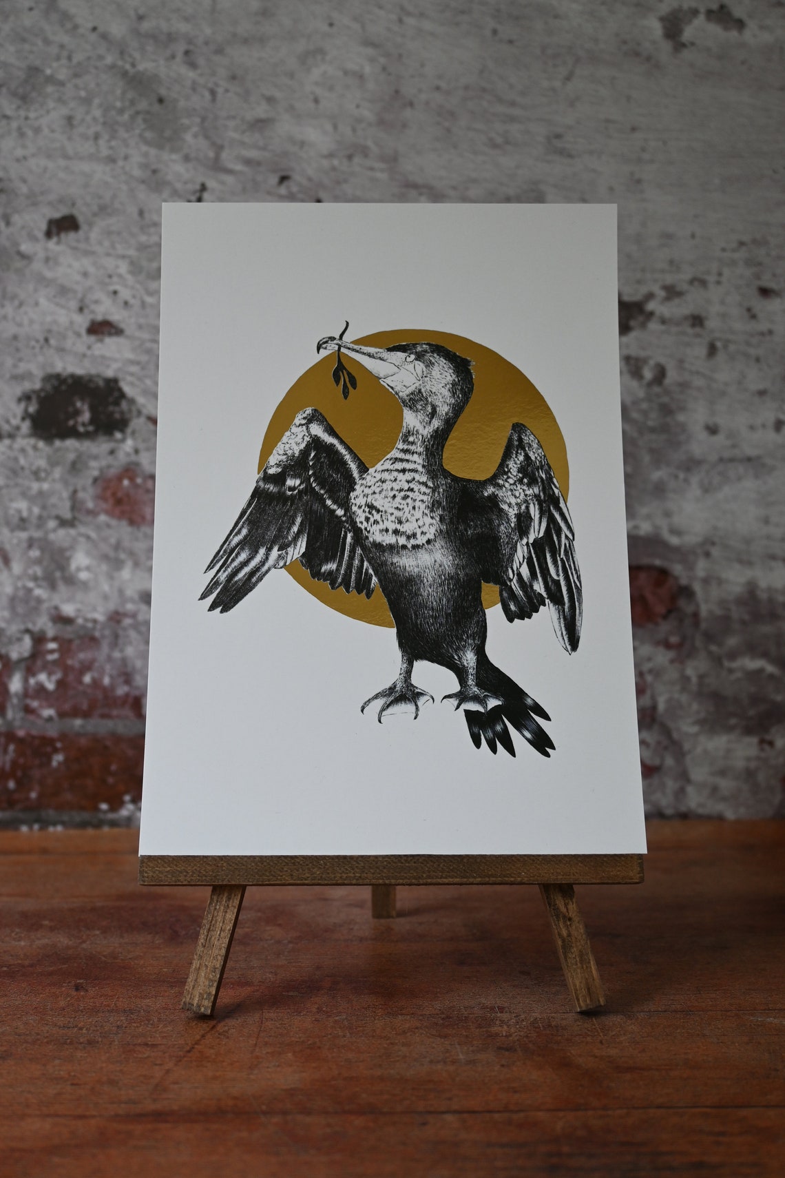 Liver Bird Prints X 2 - Bella & Bertie - A5 Gold Foil Effect - 5.8" X 8 ...