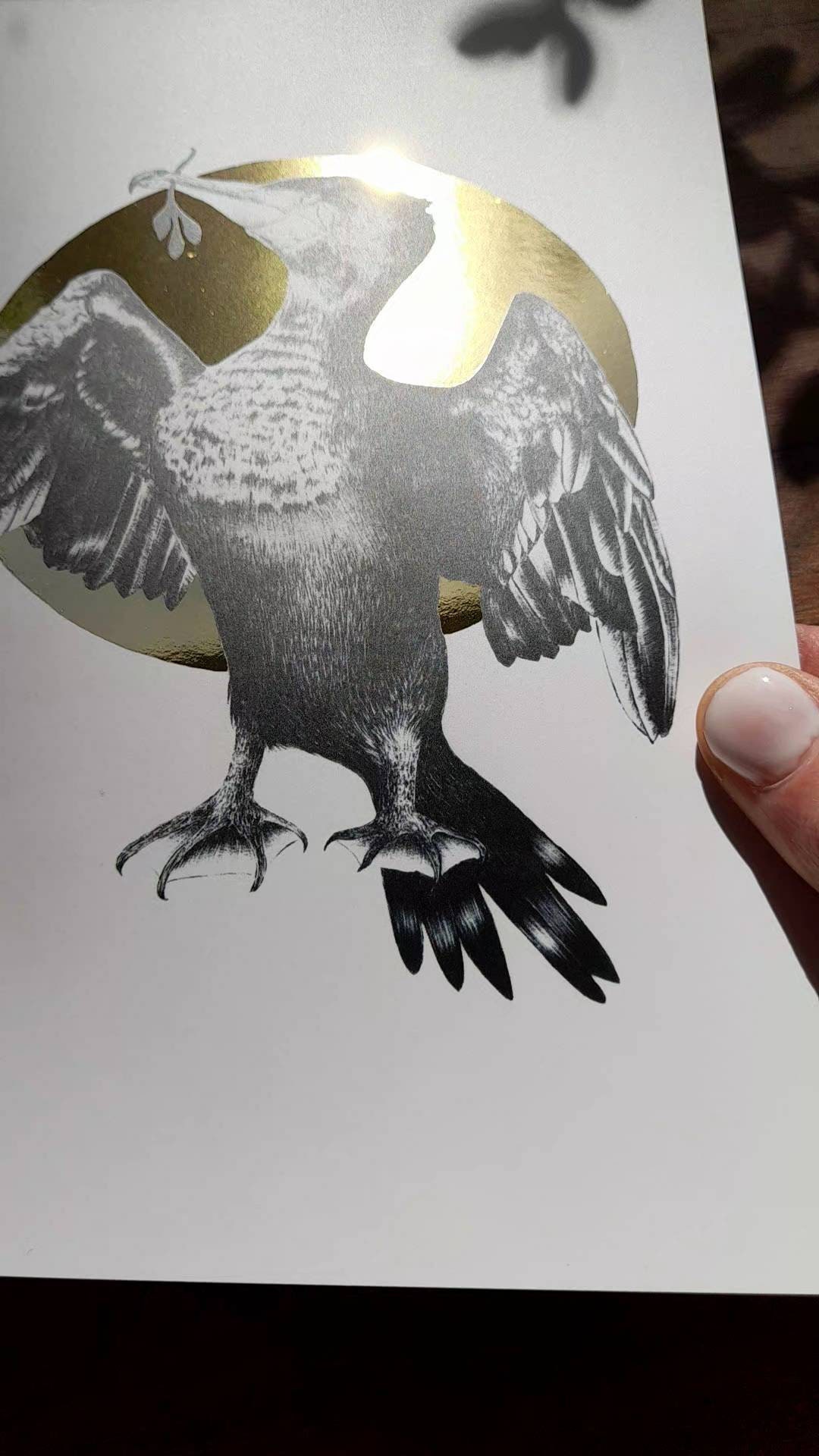 Liver Bird Prints X 2 - Bella & Bertie - A5 Gold Foil Effect - 5.8" X 8 ...