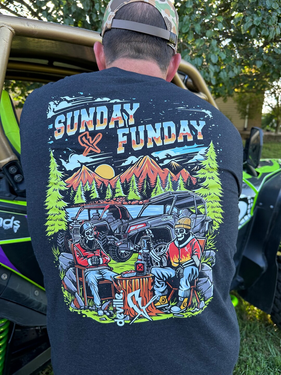 Side by Side UTV Sunday Funday Tee Shirt Polaris Can-am Rzr X3 Ranger ...