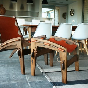 Quilpo Leather Lounge Chair and Ottoman - Etsy