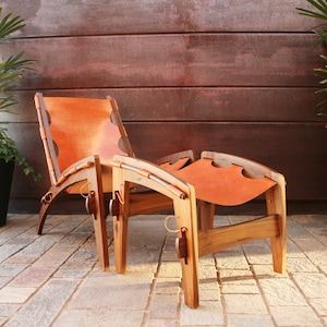 Quilpo Leather Lounge Chair and Ottoman – Ahhh Level Comfort ...