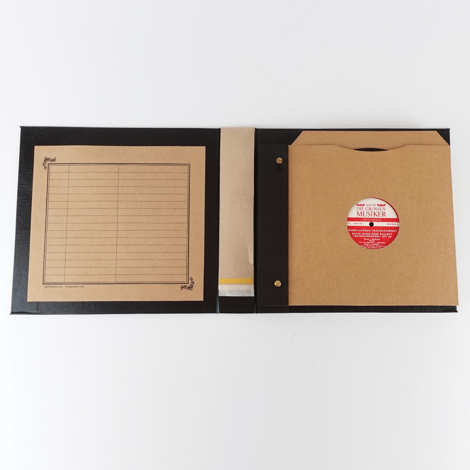 10-inch Vinyl Record Binder: Black Leather-look Retro LP Storage - Etsy