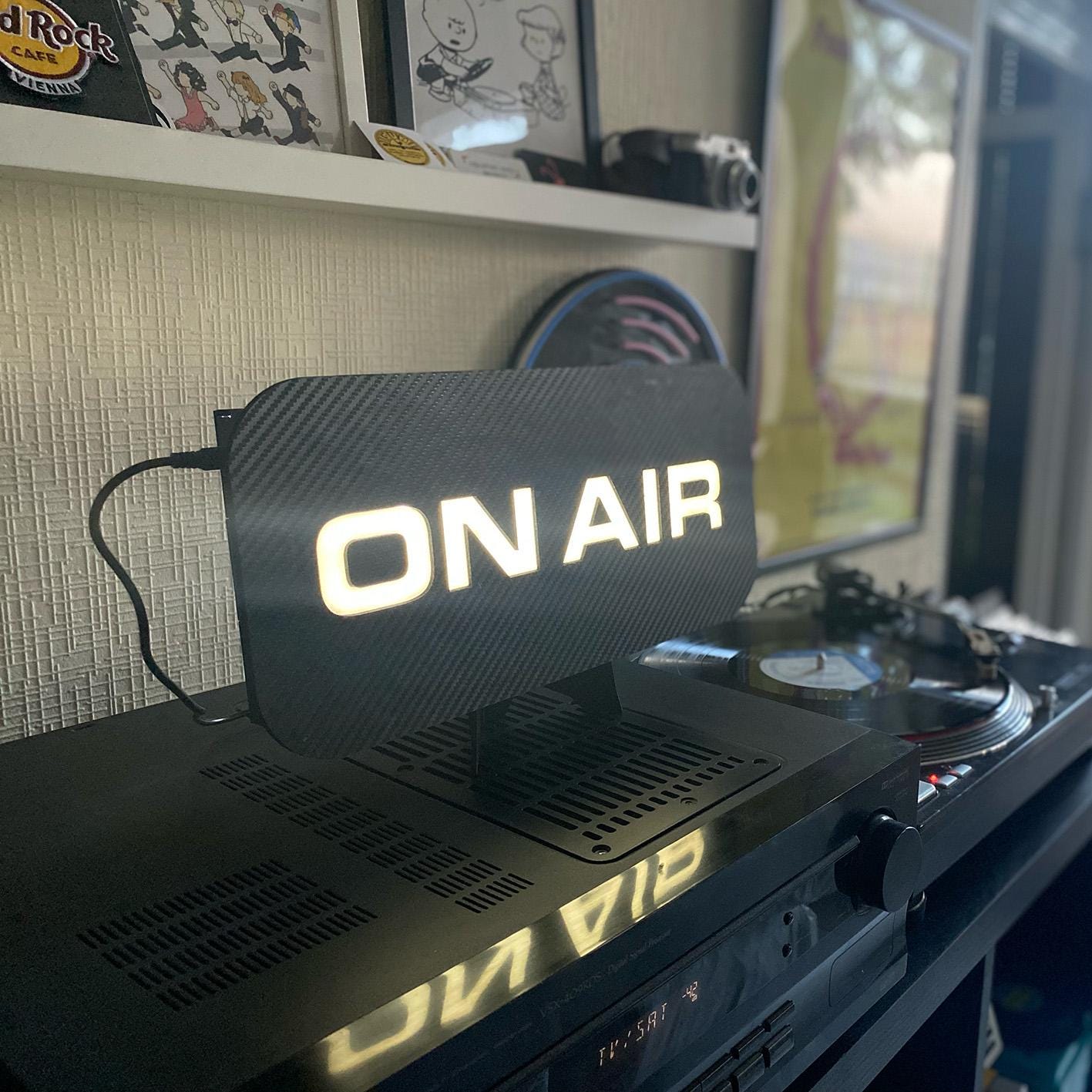 Customizable Logo Lamp: Black MDF Illuminated Sign for Studio or ...