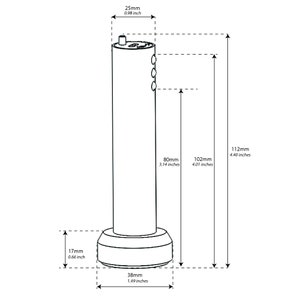 Long Brass LED Light for High Platter Vinyl Record Players Rechargeable ...