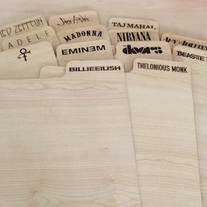 Customizable Engraved Vinyl Record Dividers, Maple Veneer - Etsy