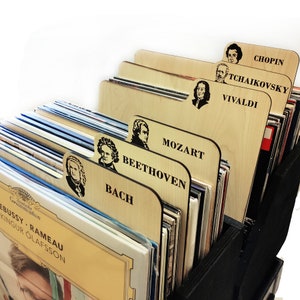 Customizable Double-sided Engraved Dividers 10 Pieces Vinyl Record ...