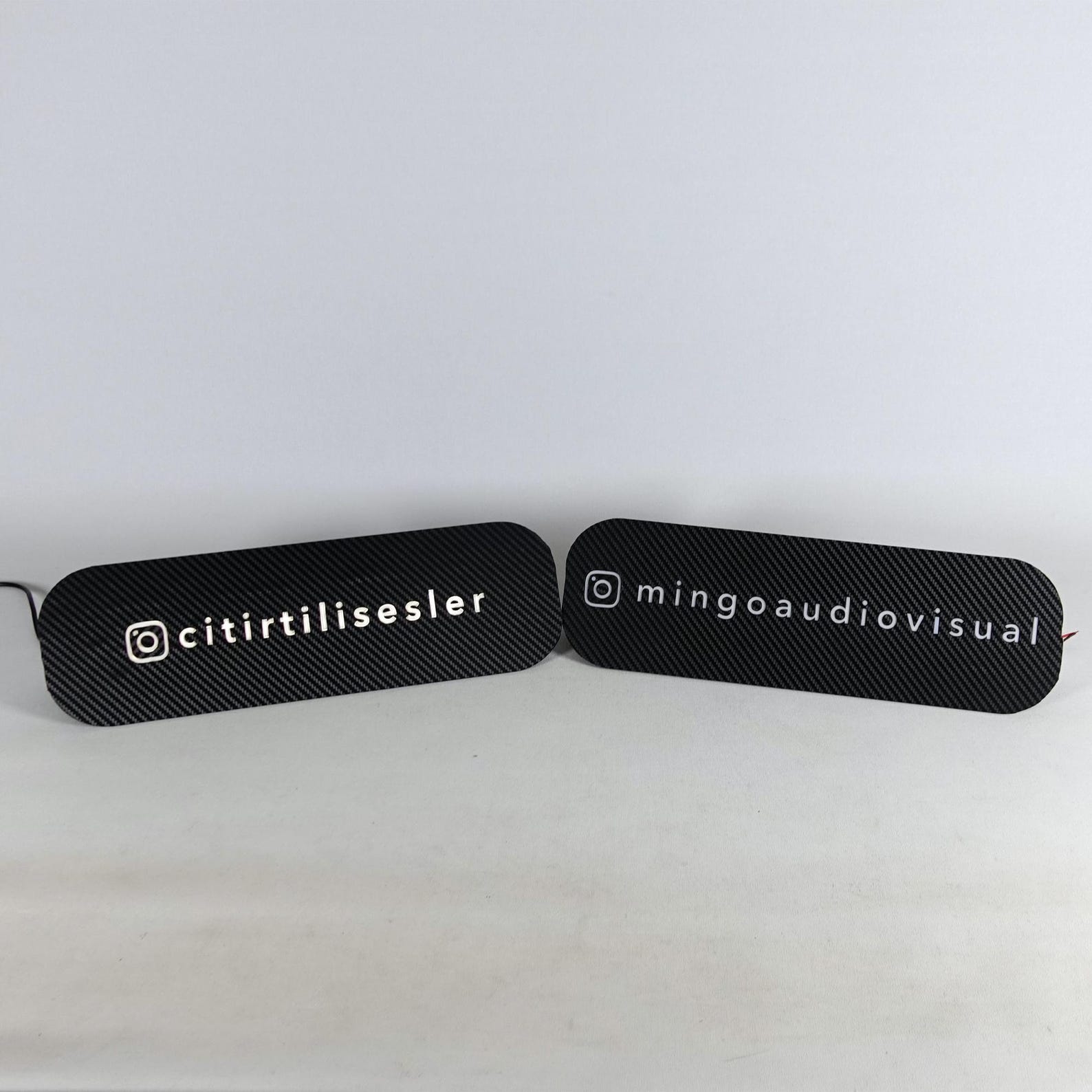 Customizable Logo Lamp: Black MDF Illuminated Sign for Studio or ...