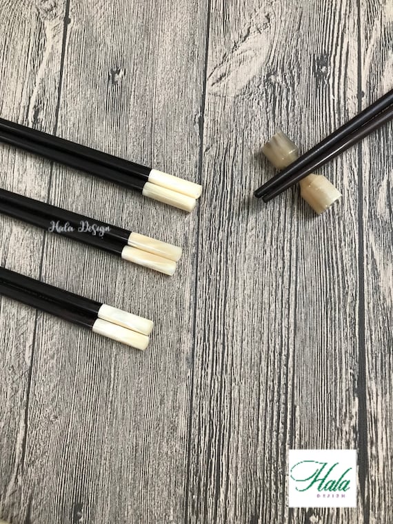 Set of 5 Handmade Ebony Chopstick With Mother of Pearl Tip and Chopstick Rest Wooden Chopstick handmade Chopstick Black Ebony Chopstick Etsy UK
