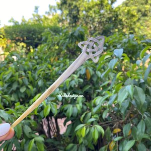 The Trinity Knot Horn Hair Stick , Triquetra Symbol Hair Accessories ...