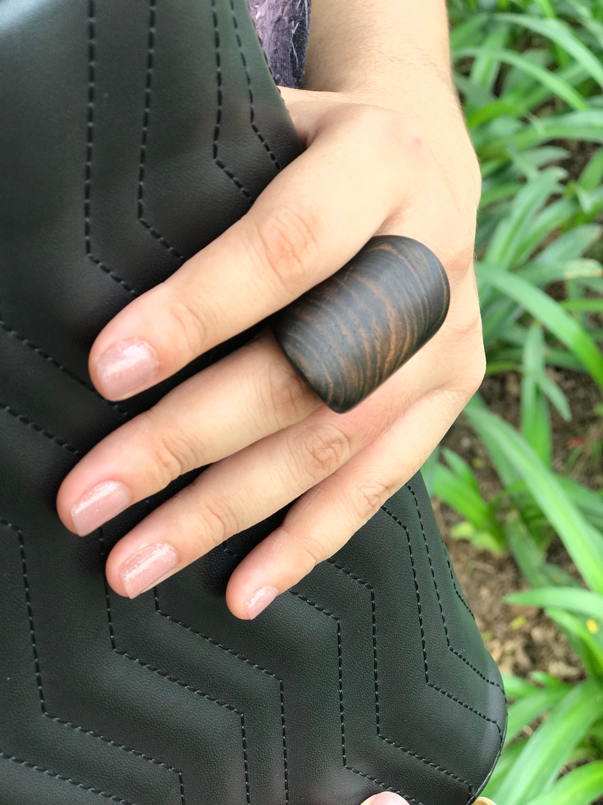 Handmade Chunky Wideband Ebony Ring, Wooden Ring, Oversized Ring ...