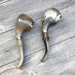 Tobacco Horn Pipe, Horn Smoking Piper, Buffalo Horn Pipe, Natural Horn ...