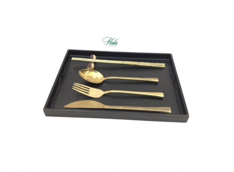 Brass Cutlery Set Brass Flatware Cutlery dinner Traditional - Etsy