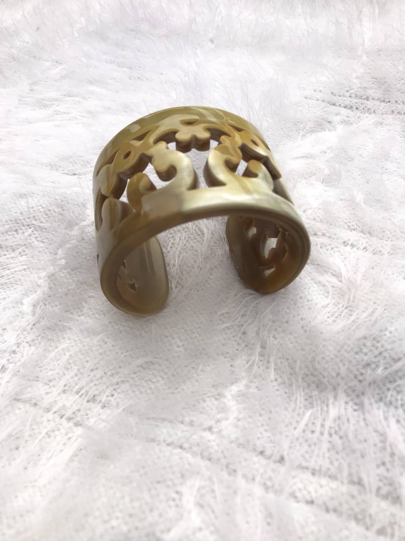 Buffalo Horn Cuff Bangle Bracelet Horn Carving Cuff Wide | Etsy
