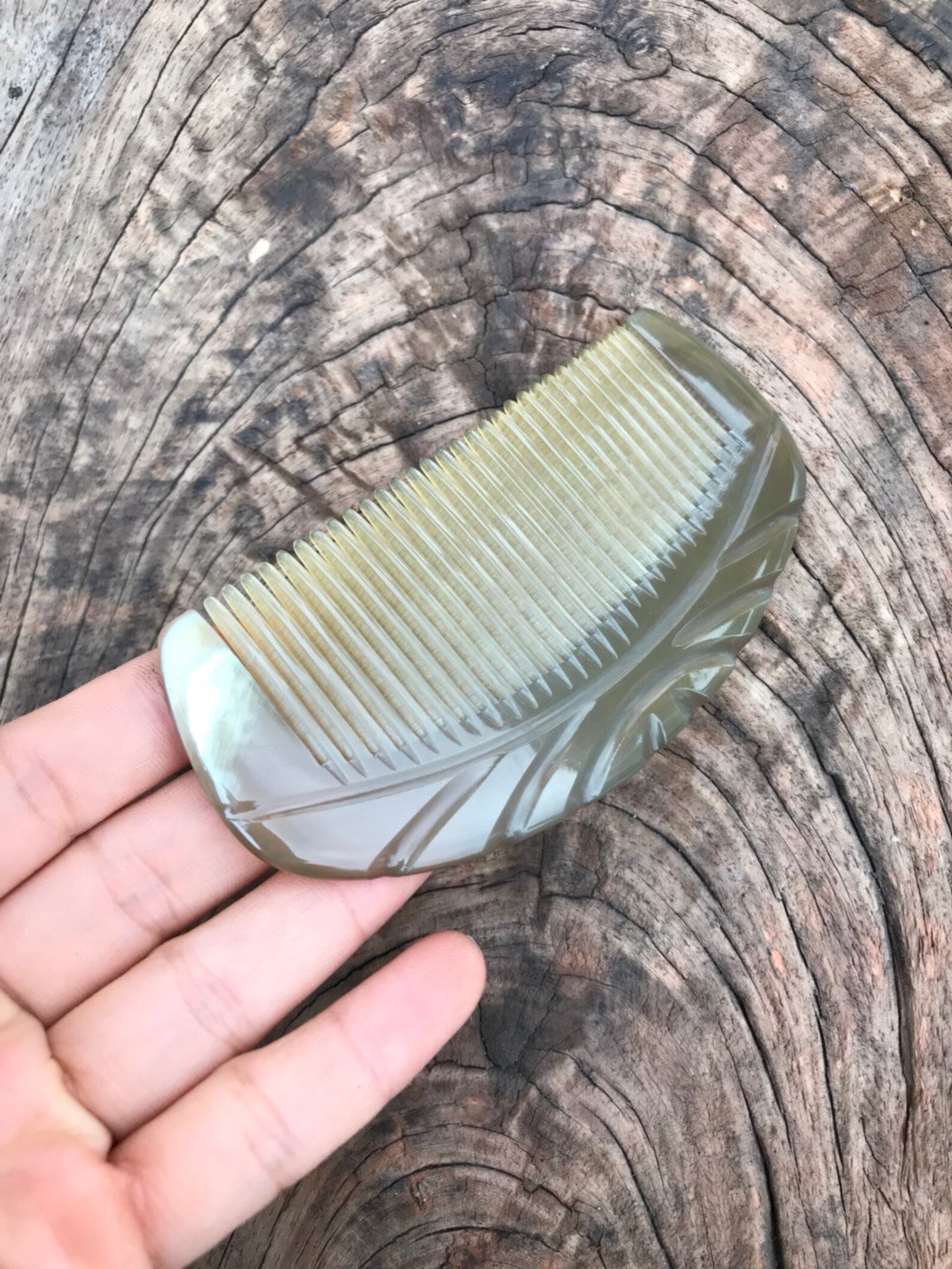 Buffalo Horn U Shaped Comb,pocket Fit Comb, Hair Brush,hair Accessory ...