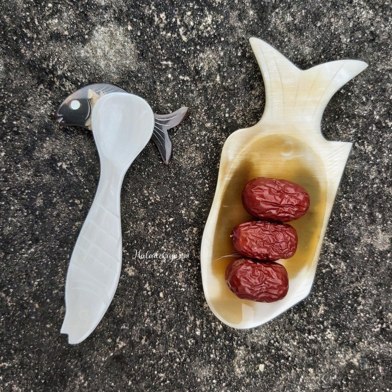 Custom Engraved Mother of Pearl Caviar Spoon With Fish Shaped | Etsy