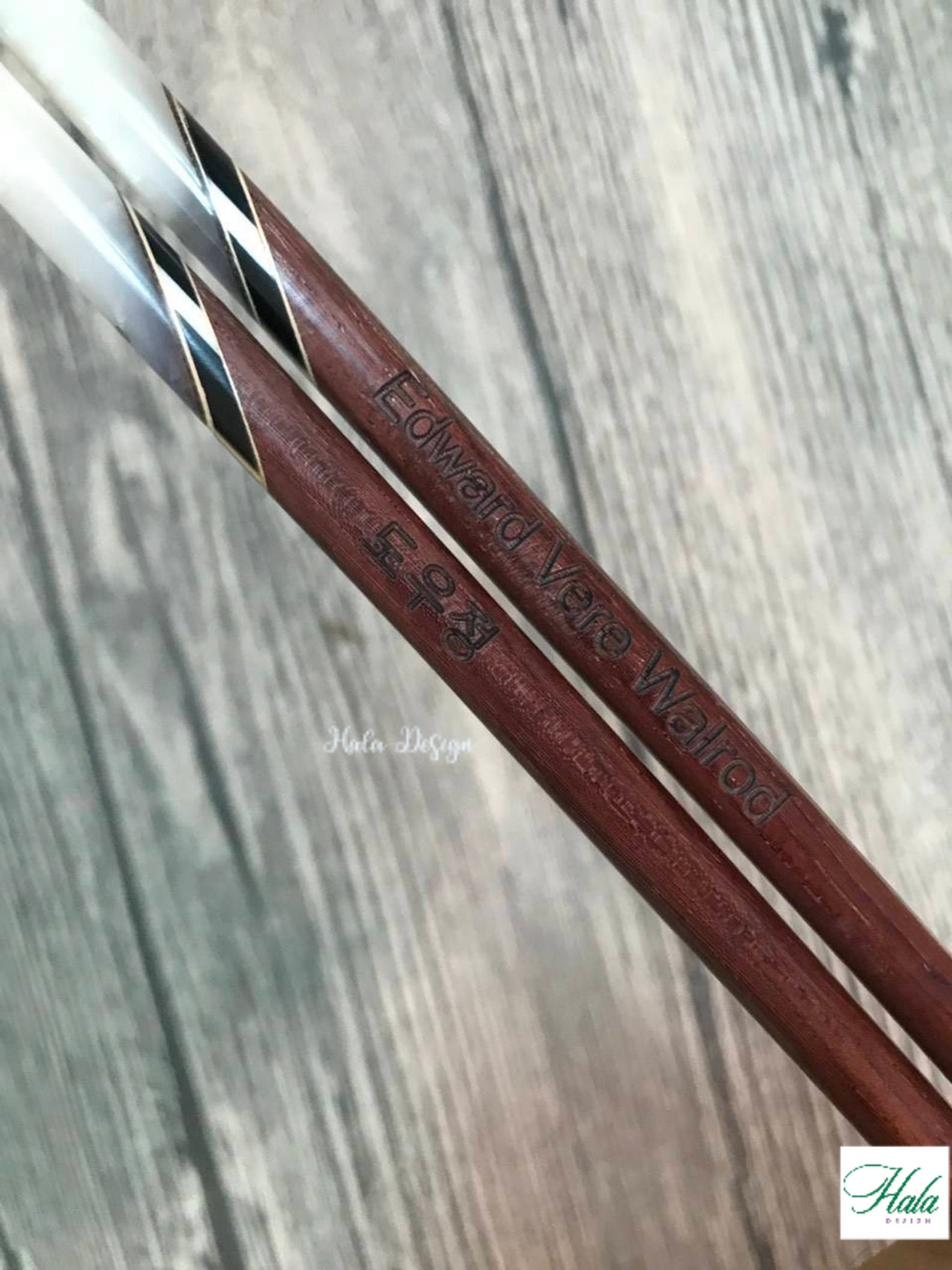 Personalized Japanese Rosewood Chopstick With Marble Tip | Etsy UK
