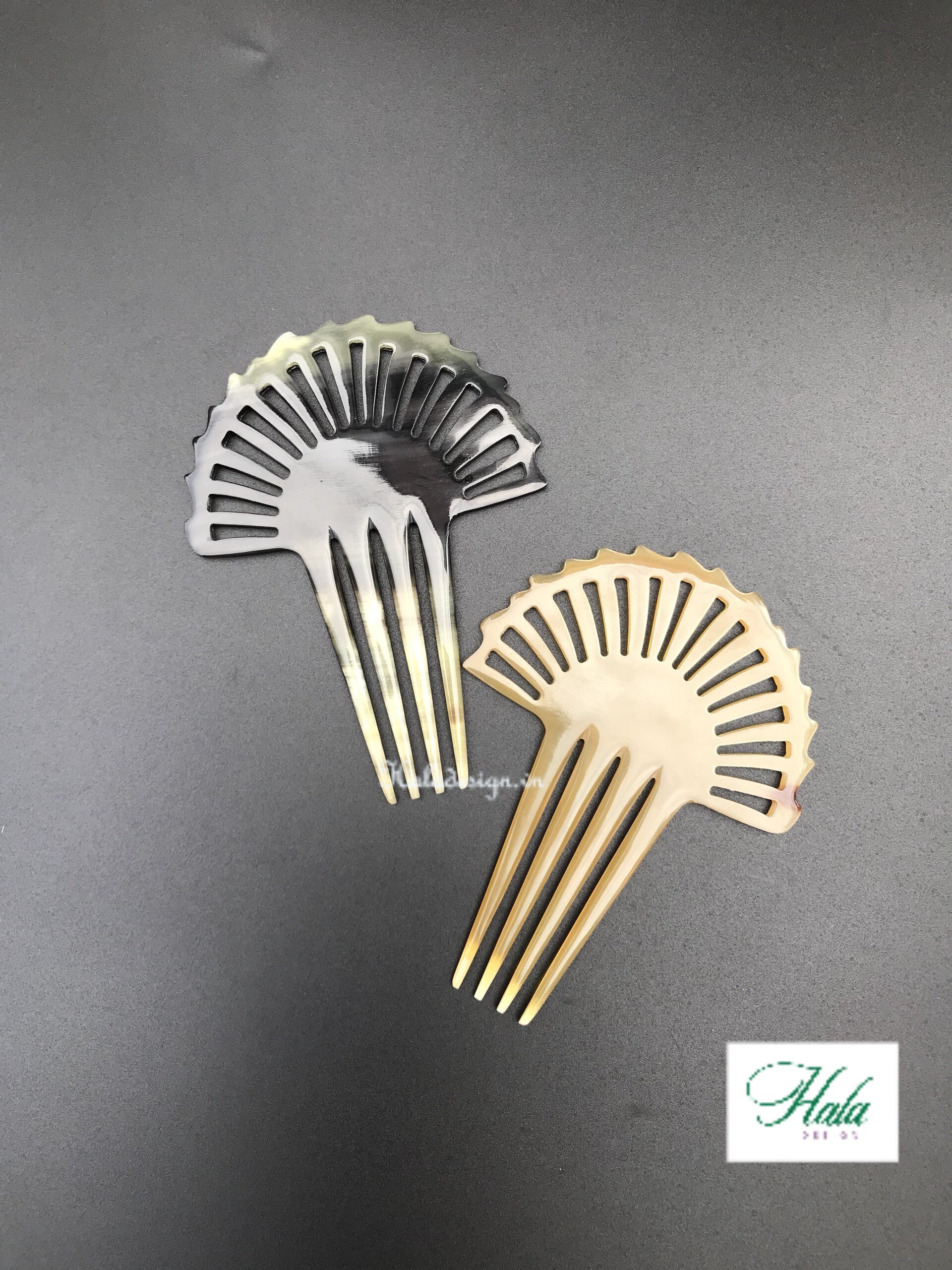 Art Nouveau Fan Hair Comb, 4 Prong Hair Comb, Lacey Design , Style Hair ...