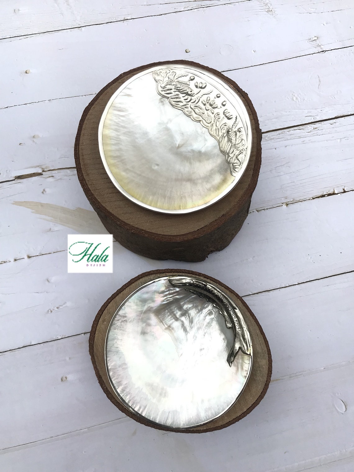 Mother of Pearl Round Caviar Plate With Beluga Stugeron Silver | Etsy