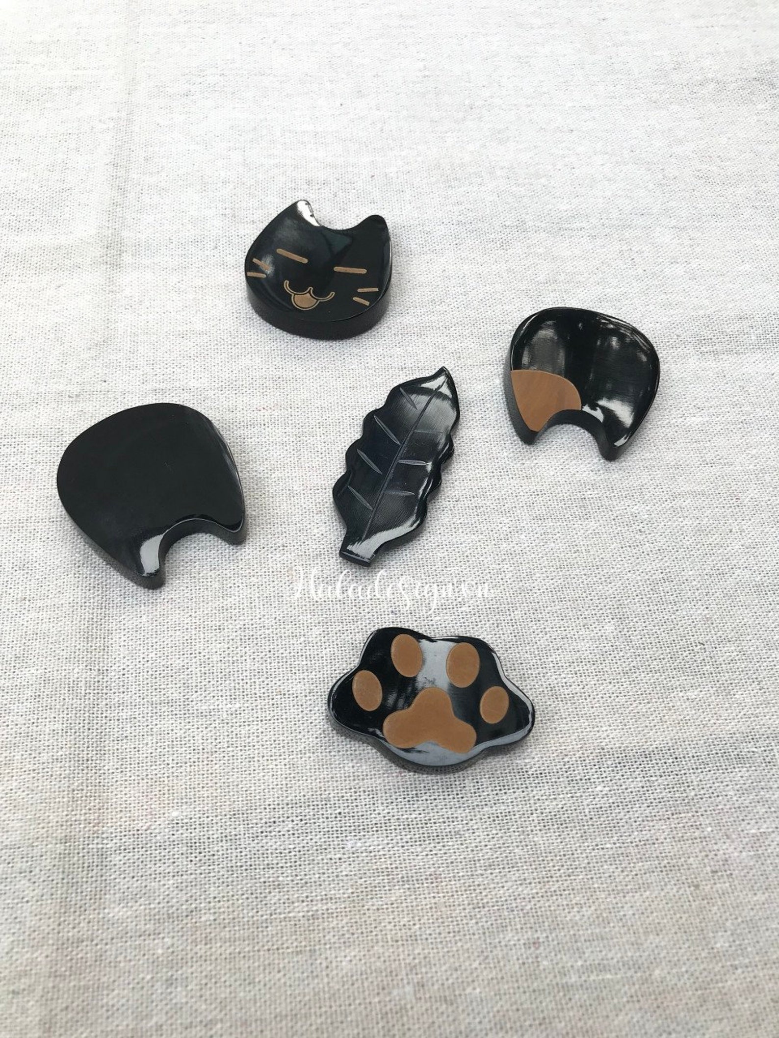 Kawaii Buffalo Horn Cat Paw Chopstick rest Hashioki - Etsy 日本