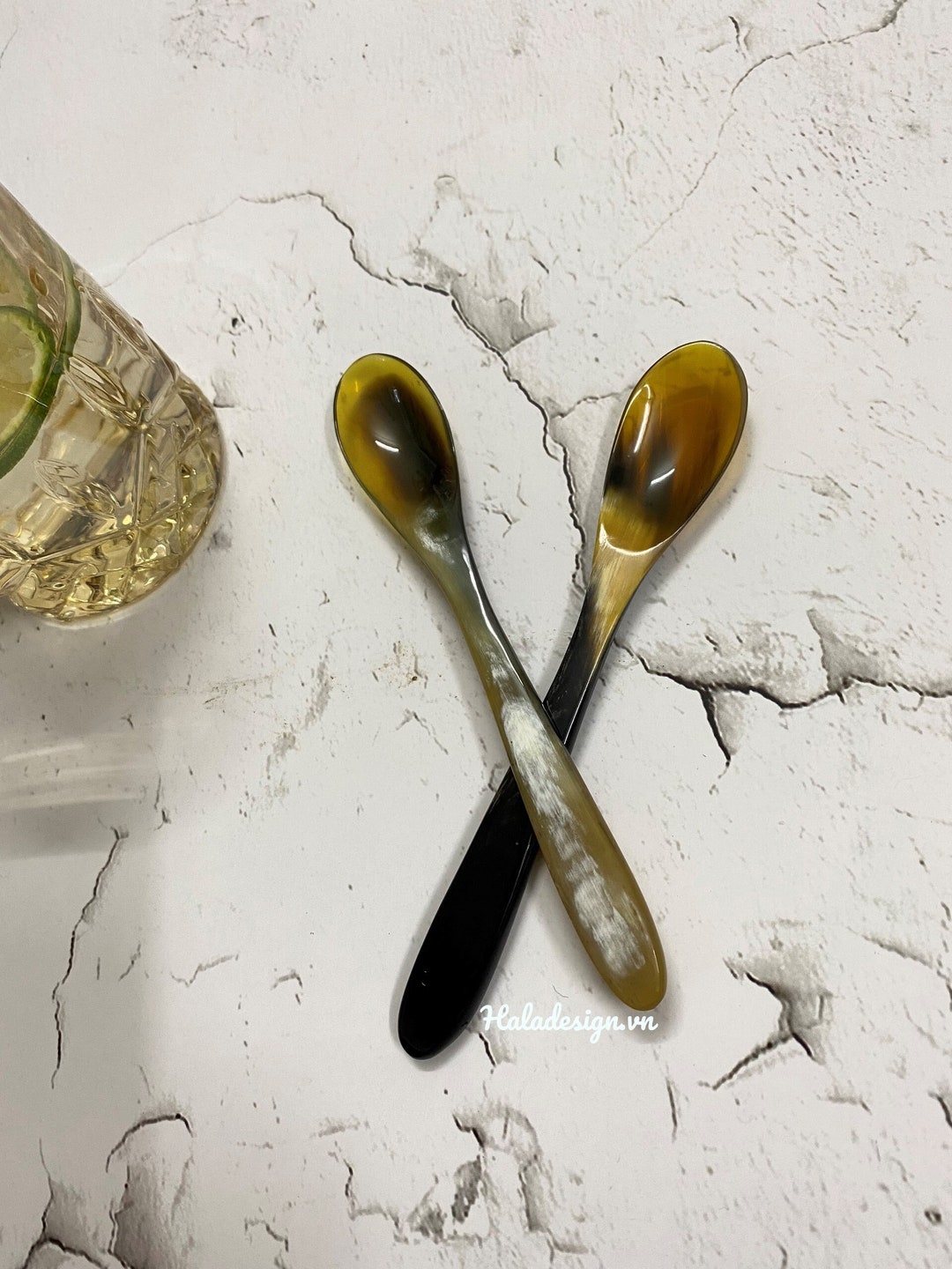 Custom Horn Spoon, Buffalo Horn Scoop,horn Cutlery, Horn Tea Caddy ...