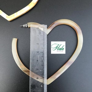 Heart Loop Earrings, Heart Stud Earrings, Big Earrings ,minimal ...