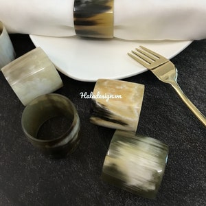 Custom Personalised Buffalo Horn Napkin Ring, Horn Napkin Ring, Napkin ...