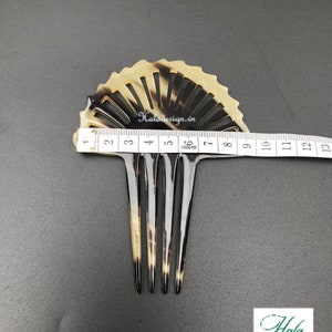 Art Nouveau Fan Hair Comb, 4 Prong Hair Comb, Lacey Design , Style Hair ...