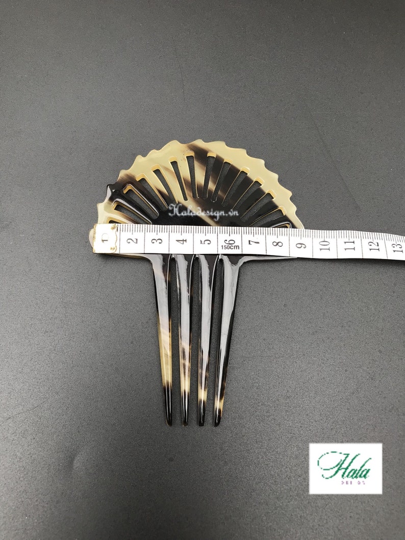 Art Nouveau Fan Hair Comb 4 Prong Hair Comb Lacey Design | Etsy