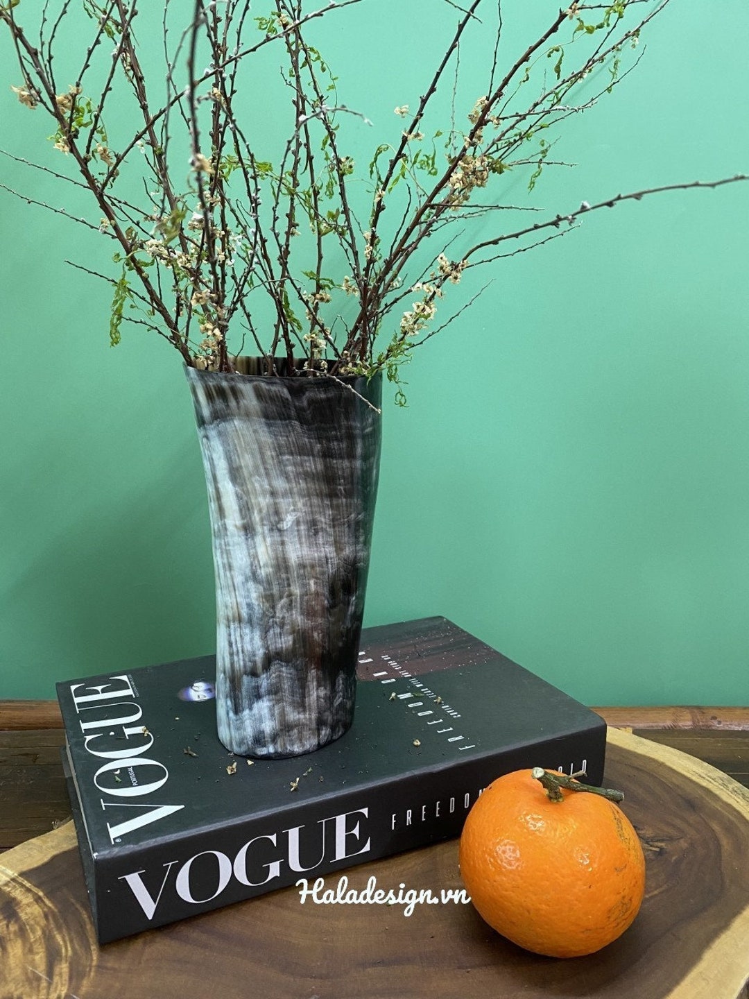 Genuine Buffalo Horn Flower Vase, Horn Decor, Home Decor , Horn Vase ...