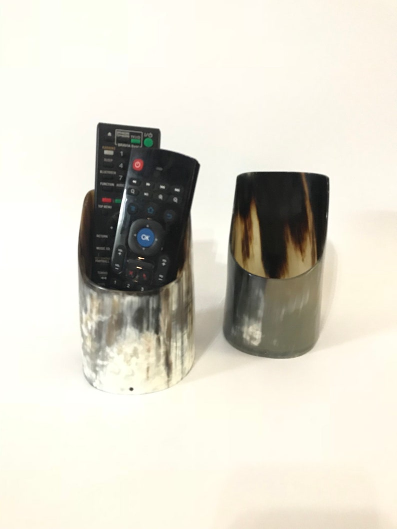 Remote Holder Buffalo Horn , Tabletop Decor , Gift for Dad, Desk ...