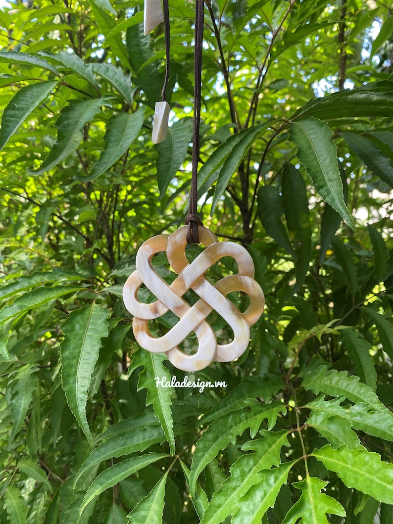 Buffalo Horn Celtic Knot Pendant -handcraving Mystic Knot Buffalo Horn ...