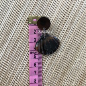 Buffalo Horn Clam Shell Earrings, Buffalo Horn Jewelry , Handcraving ...