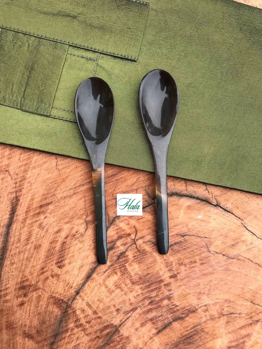 Horn Egg Spoon, Buffalo Horn Scoop,horn Cutlery, Curved Handle Spoon ...