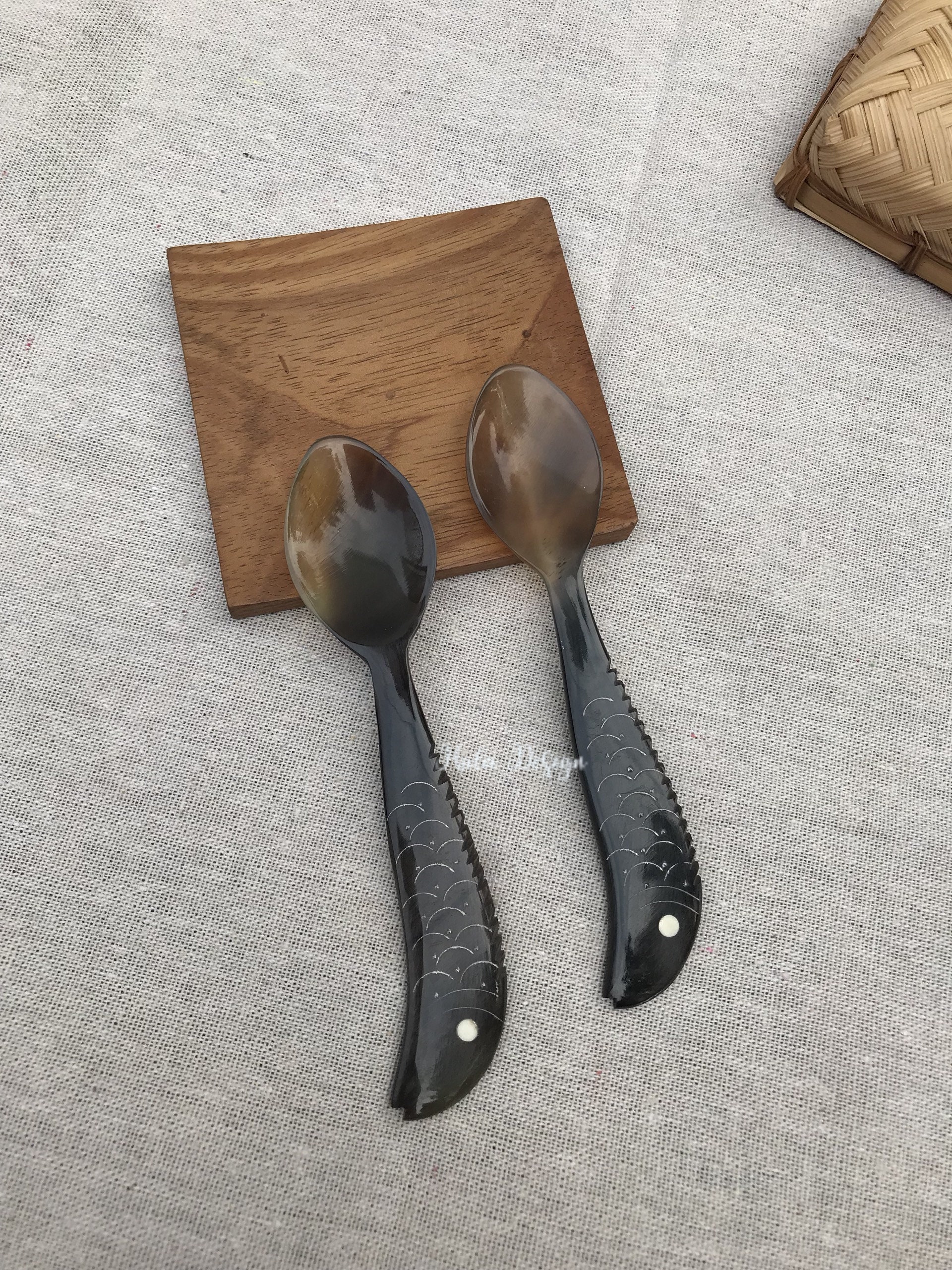 Fish Horn Spoon Personalised Spoon Buffalo Horn ScoopHorn | Etsy