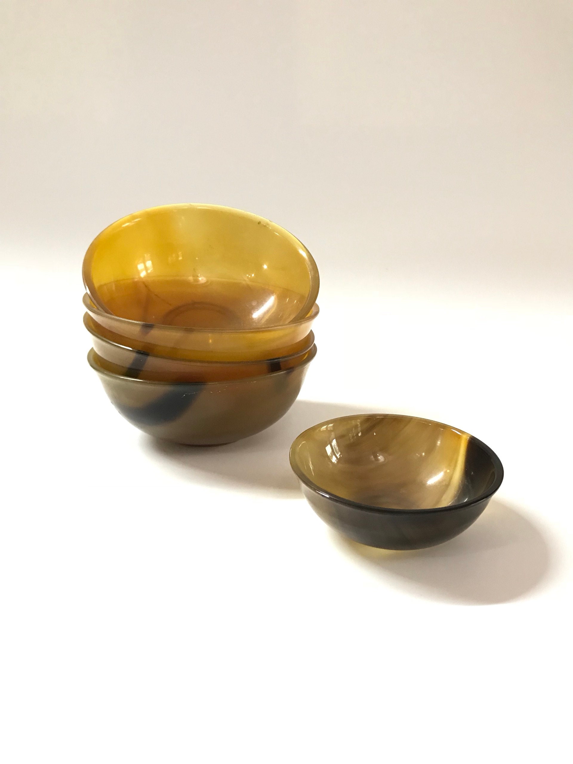 Buffalo Horn Condiment Tiny Bowl and Spoon Set Prep Bowl | Etsy