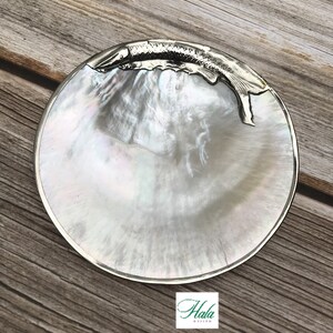 Mother of Pearl Round Caviar Plate With Beluga Sturgeon Silver Trim ...